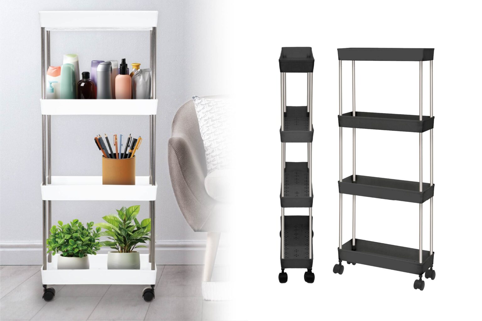 3段収納キャスターラック | 株式会社ハック